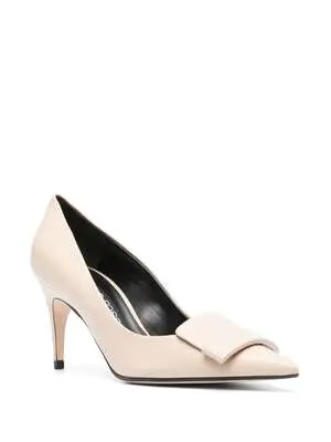 SERGIO ROSSI Sr1 85mm Leather Pumps - Neutrals