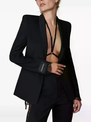 MAISON CLOSE Satin-trim Tailored Blazer