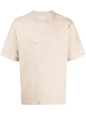AGNES B. Christof Logo-stamp T-shirt - Brown