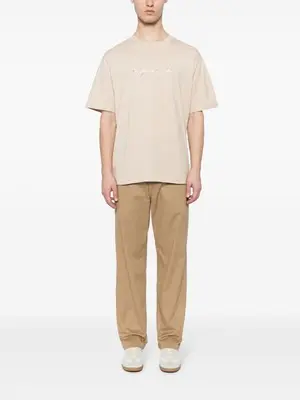AGNES B. Christof Logo-stamp T-shirt - Brown
