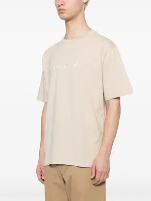 AGNES B. Christof Logo-stamp T-shirt - Brown