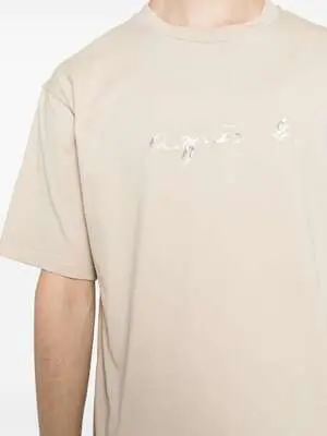 AGNES B. Christof Logo-stamp T-shirt - Brown