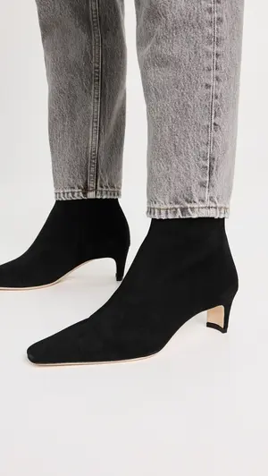 Staud Wally Ankle Boots - Black