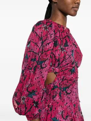 Ulla Johnson Helia Floral Print Midi Dress