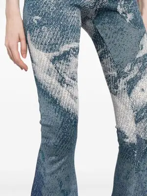 Roberto Cavalli Patterned Jacquard Flared Trousers