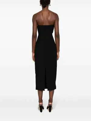 Roland Mouret Two-tone Strapless Wool-blend Midi Dress