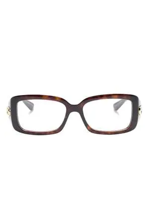 Gucci Square Frame Eyeglasses - Brown