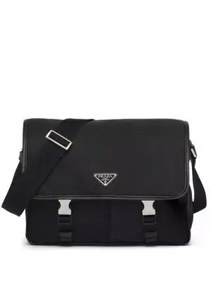 Prada Re-nylon Triangle-logo Crossbody Bag - Black