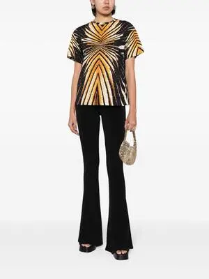 Roberto Cavalli Geometric Print Embellished T-shirt