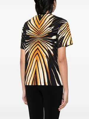 Roberto Cavalli Geometric Print Embellished T-shirt