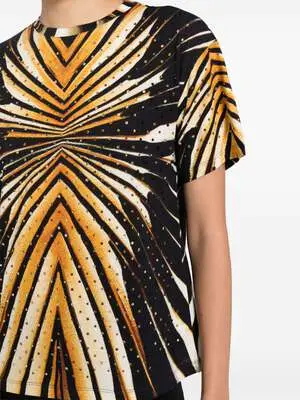 Roberto Cavalli Geometric Print Embellished T-shirt