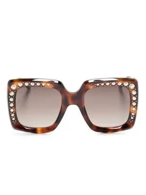 Carolina Herrera Tortoiseshell Sunglasses - Brown