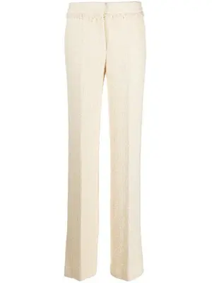 DEL CORE Tailored Trousers With Frayed Detailing