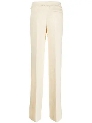 DEL CORE Tailored Trousers With Frayed Detailing