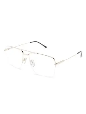 Gucci Logo-engraved Square-frame Glasses