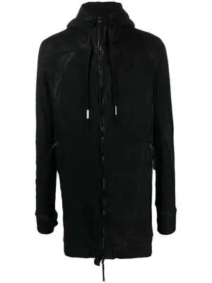 Boris Bidjan Saberi Distressed-effect Drawstring Hooded Jacket