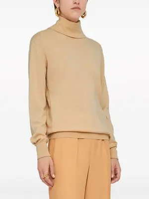 JIL SANDER Roll-neck Wool Jumper - Neutrals