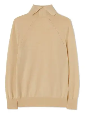 JIL SANDER Roll-neck Wool Jumper - Neutrals