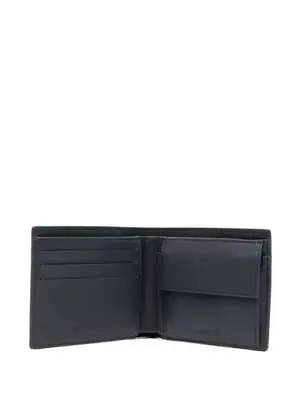 Lacoste Logo-plaque Leather Wallet - Blue