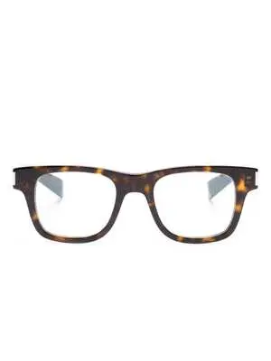 Saint Laurent Rectangle-frame Glasses - Brown