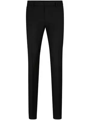 BOSS Straight-leg Wool Trousers - Black