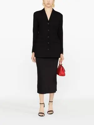 Dolce & Gabbana Single-breasted Virgin Wool Blazer - Black