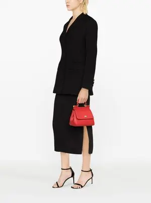 Dolce & Gabbana Single-breasted Virgin Wool Blazer - Black