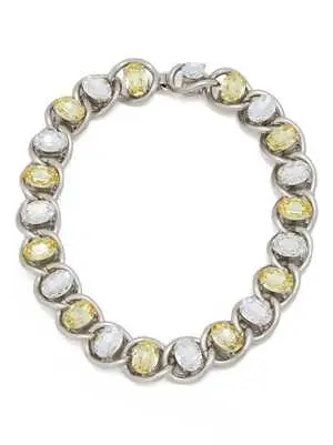 Marni Crystal-embellished Chain Necklace - Silver