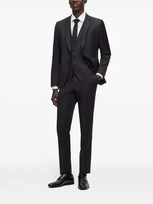 BOSS Single-breasted Tailored Waistcoat - Black