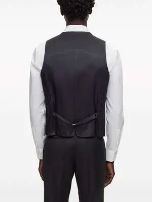 BOSS Single-breasted Tailored Waistcoat - Black