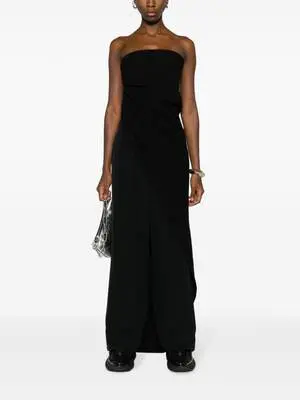 Rick Owens Strapless Virgin Wool Top - Black