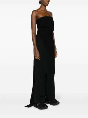 Rick Owens Strapless Virgin Wool Top - Black