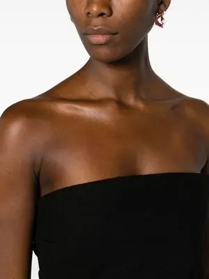 Rick Owens Strapless Virgin Wool Top - Black