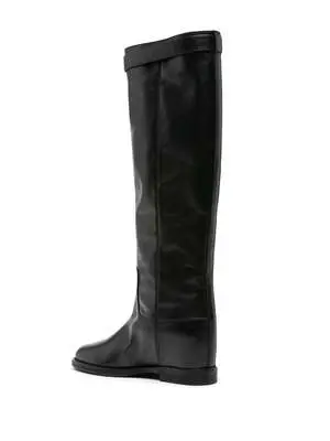 VIA ROMA 15 Lock-detail Leather Knee-high Boots