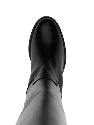 VIA ROMA 15 Lock-detail Leather Knee-high Boots