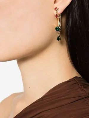 Rabanne Crystal-embellished Drop Earring - Gold