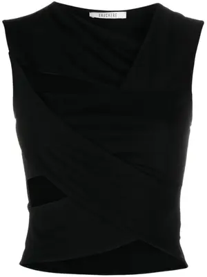 Gauchère Asymmetric Cutout Crop Top