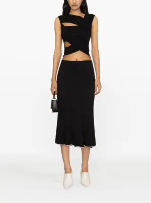 Gauchère Asymmetric Cutout Crop Top