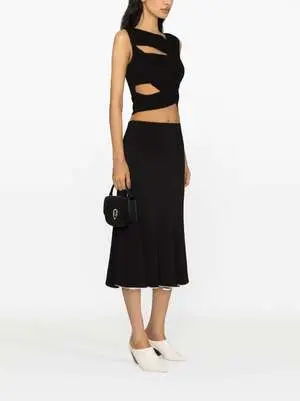 Gauchère Asymmetric Cutout Crop Top