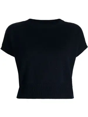 TEDDY CASHMERE Genova Cropped Top - Blue