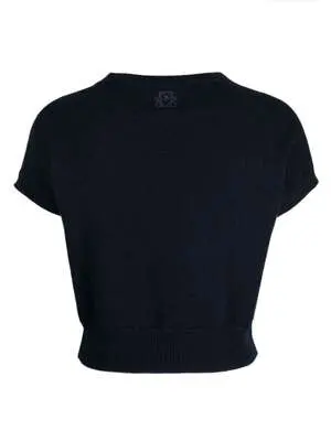 TEDDY CASHMERE Genova Cropped Top - Blue