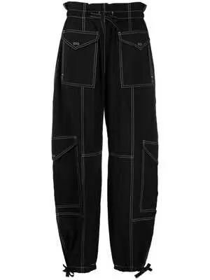 GANNI Paperbag-waist Cargo Trousers