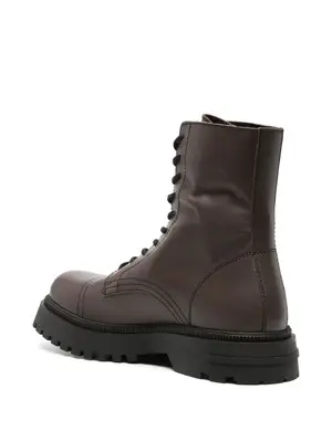 Tommy Hilfiger Logo-debossed Leather Boots