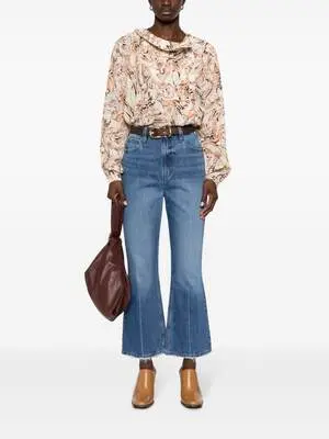 Isabel Marant Étoile Tiphaine Marble-print Blouse - Neutrals