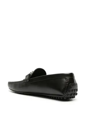 Roberto Cavalli Mirror Snake Leather Loafers