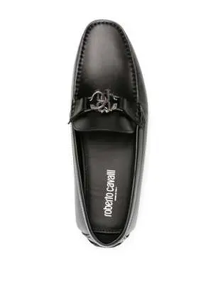 Roberto Cavalli Mirror Snake Leather Loafers