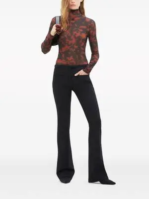 COURREGES Tortoiseshell-effect Mock Neck Top