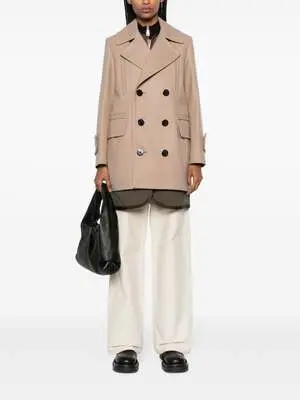 Sacai Melton Layered Wool Coat