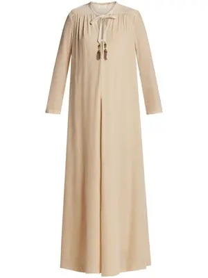 Zimmermann Lyrical Tubular Velvet Maxi Dress - Neutrals