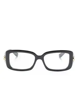 Gucci Gg Rectangle-frame Glasses - Black